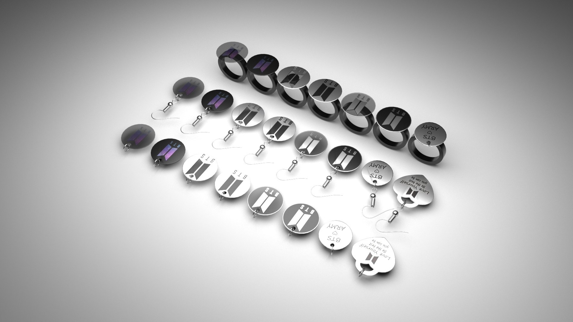 BTS Jewelries Set Model - TurboSquid 1864510