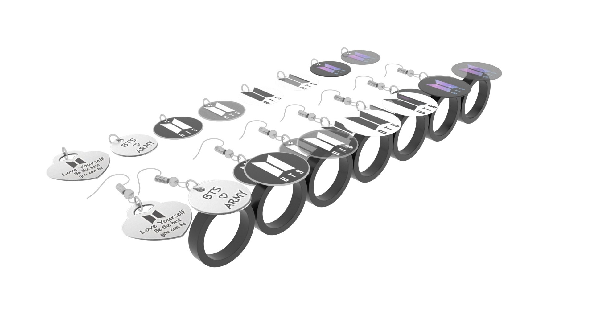 BTS Jewelries Set Model - TurboSquid 1864510