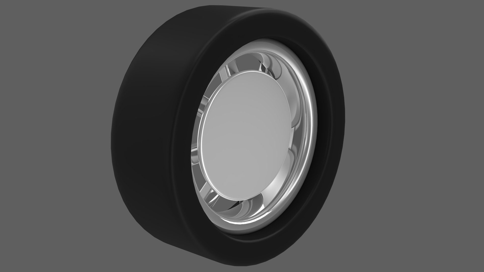 3D Simple Chrome Wheel - TurboSquid 2387634