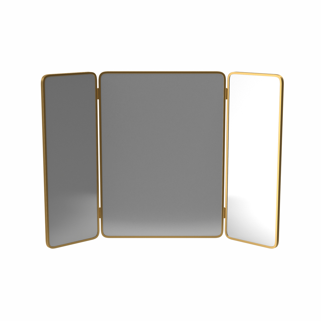 3D Model Gold Folding Wall Mirror - TurboSquid 2342009