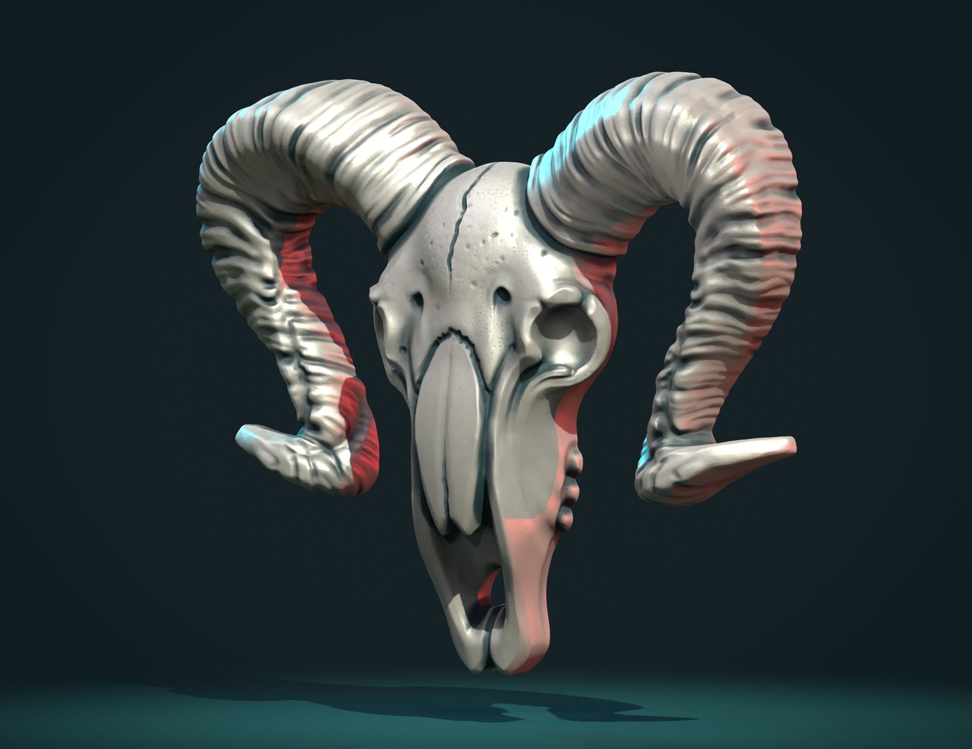 Goat Skull Pendant 3D - TurboSquid 1900383