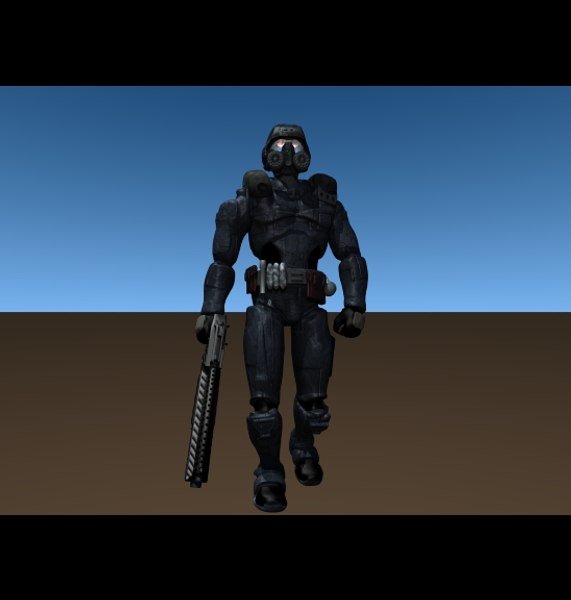 3d lwo lightwave soldier