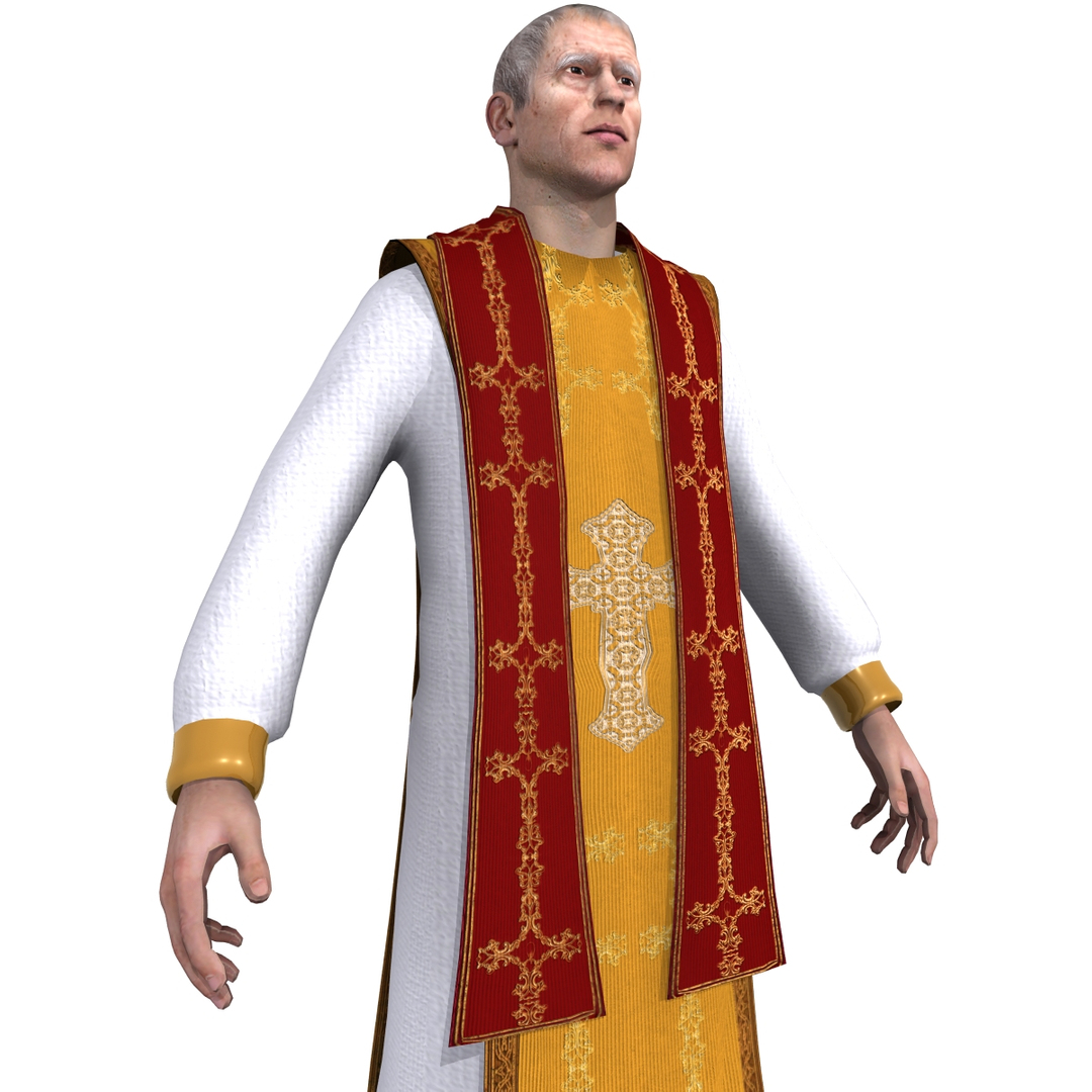 catholic priest 3d max