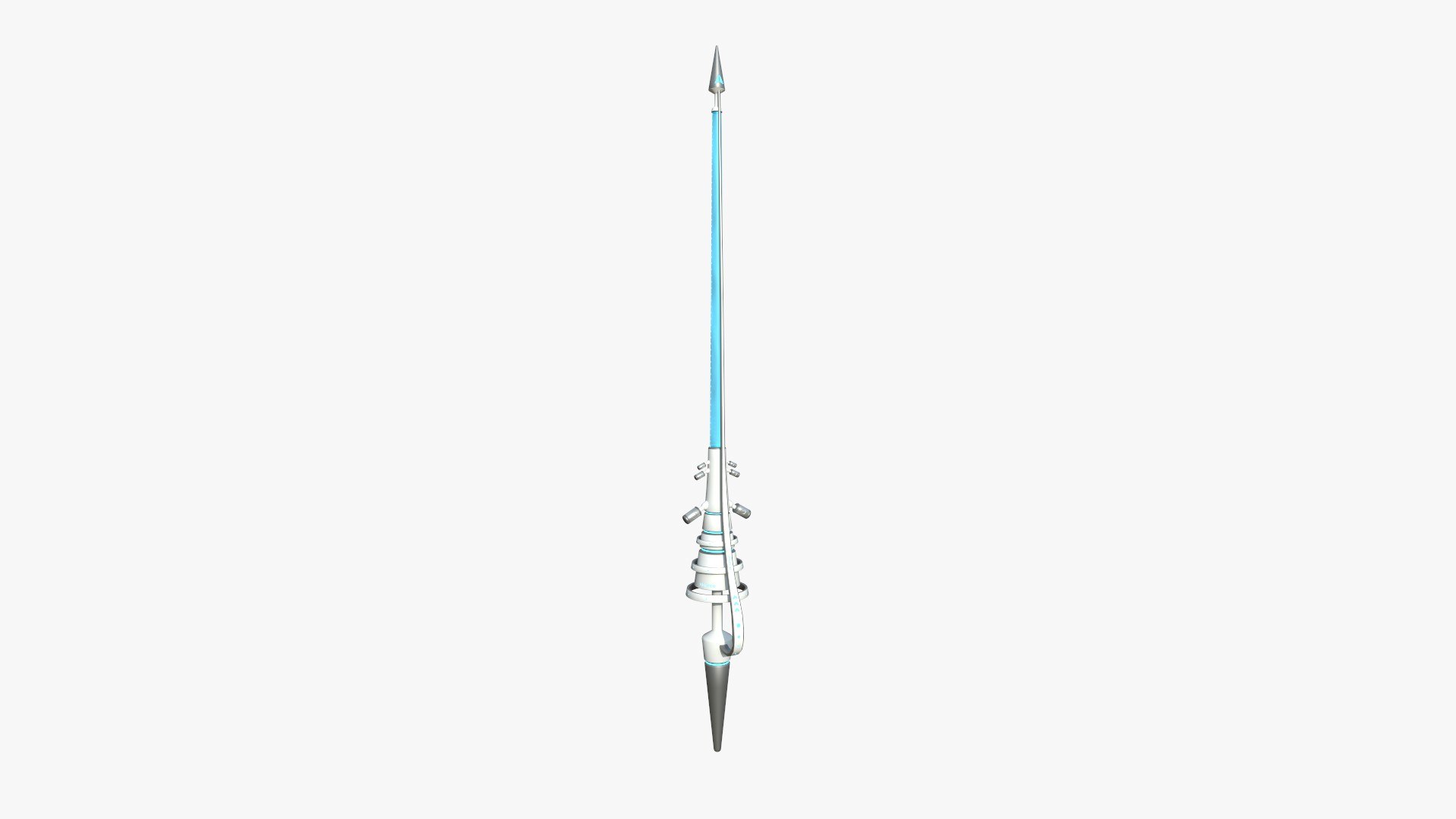 3D Model SciFi War Lance A02 White Blue - Sci Fi Weapon Design ...