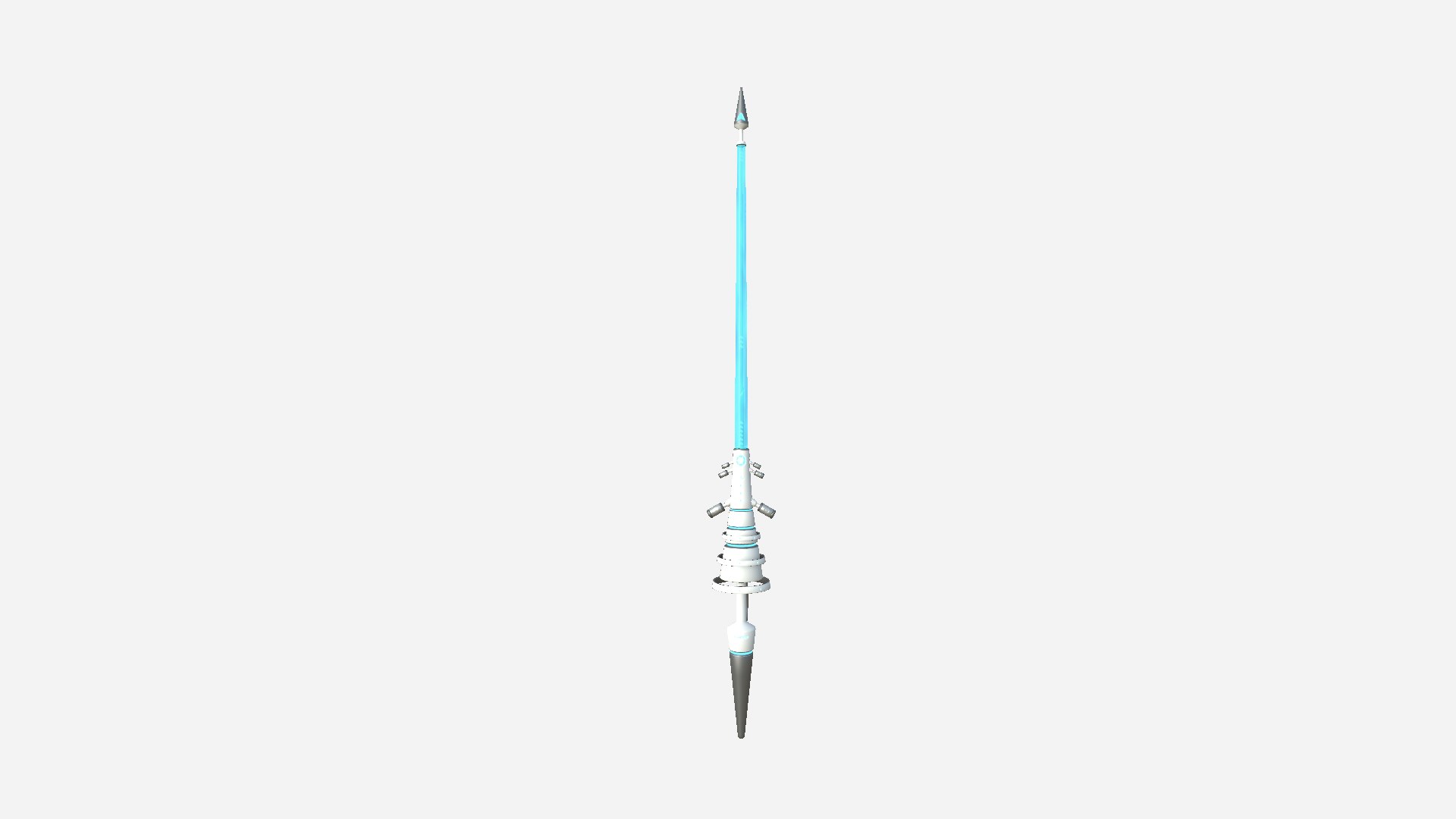 3D Model SciFi War Lance A02 White Blue - Sci Fi Weapon Design ...
