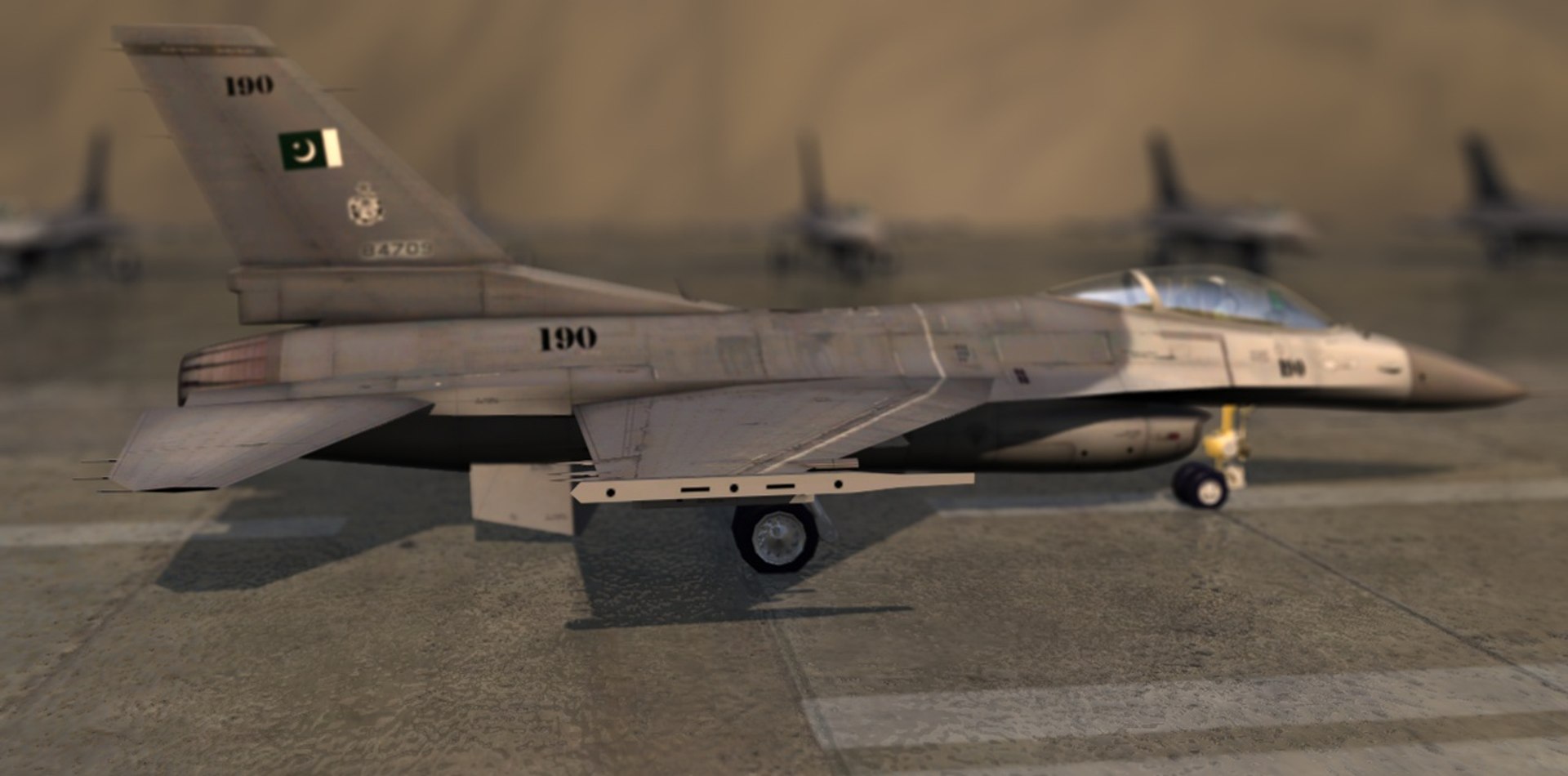 3d Pakistan F16 Model