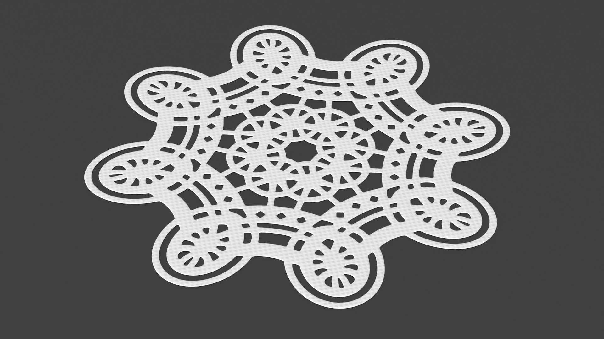 Eight Pointed Lace Paper Doilie White 3D Model - TurboSquid 2041572