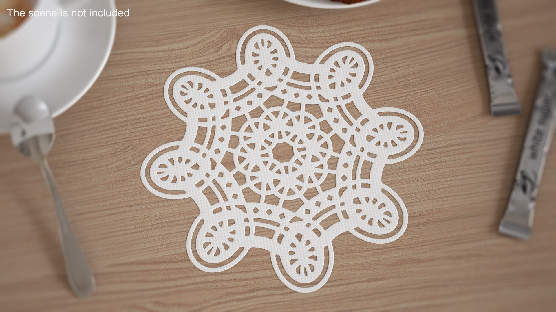Eight Pointed Lace Paper Doilie White 3D Model - TurboSquid 2041572