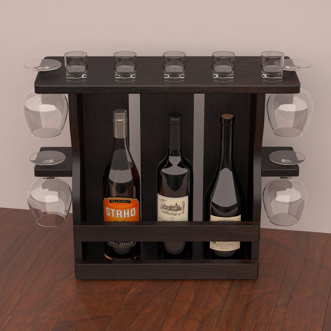 3D wine rack model - TurboSquid 1231851