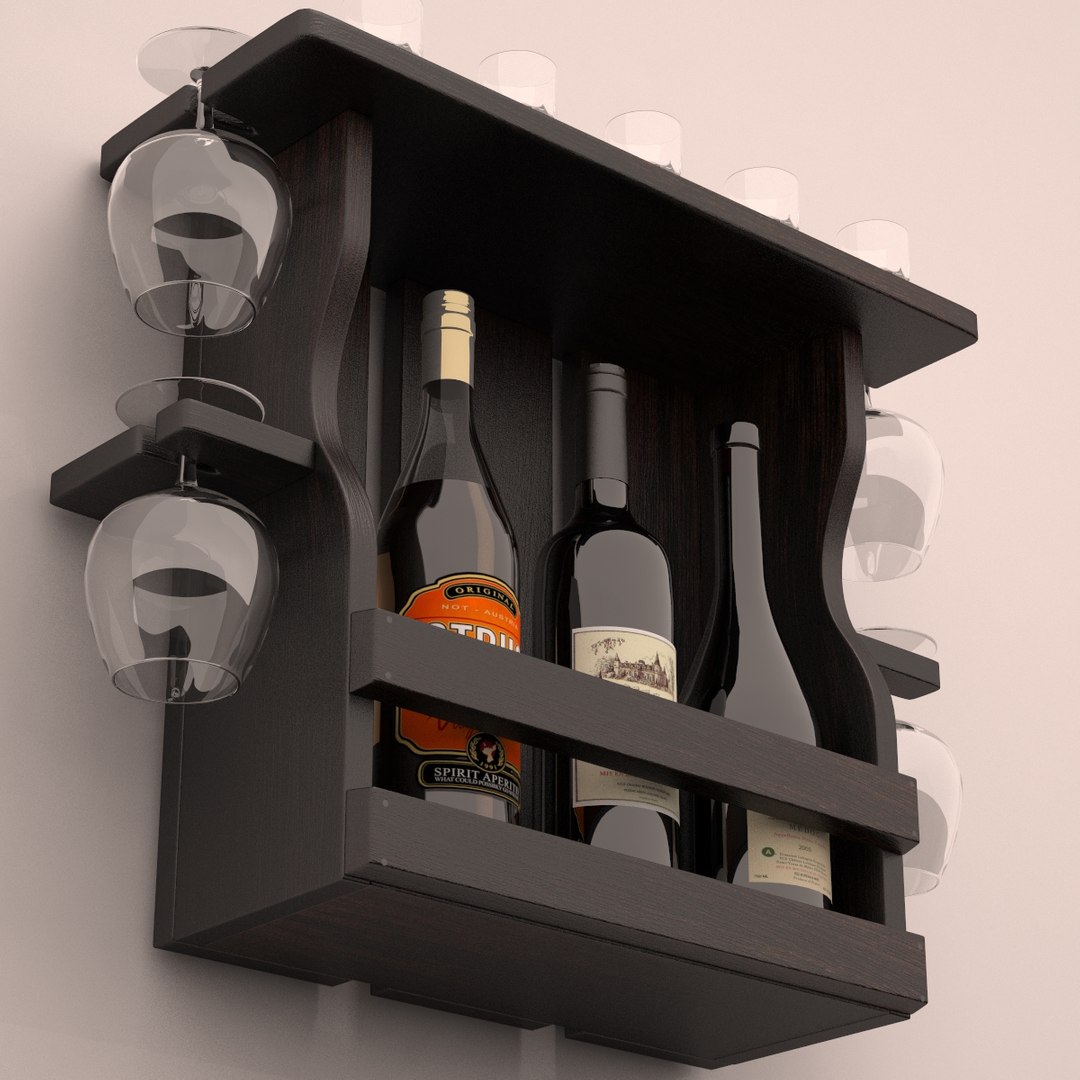 3D wine rack model - TurboSquid 1231851
