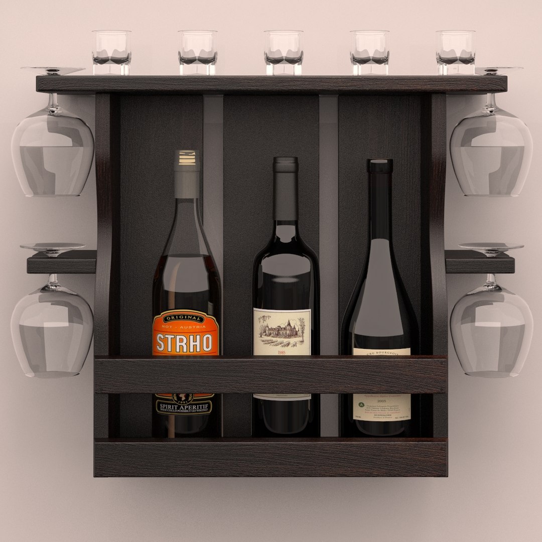 3D wine rack model - TurboSquid 1231851
