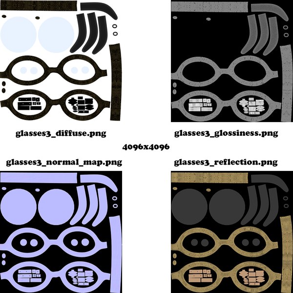 Old glasses 3D model - TurboSquid 1791368