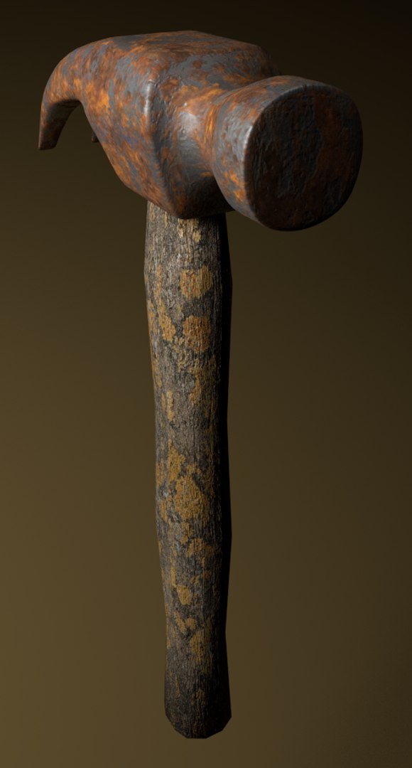 Simple Rusty Hammer Obj
