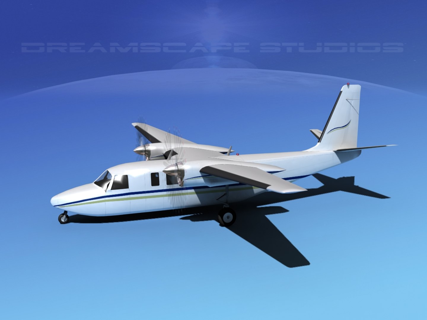 propellers rockwell turbo commander 690 3d model