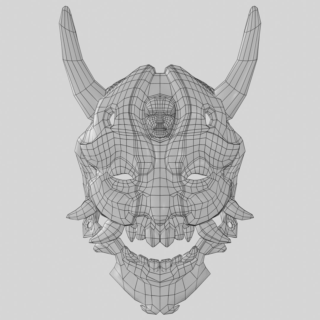Japanese Demon Mask 3D Model - TurboSquid 1594376