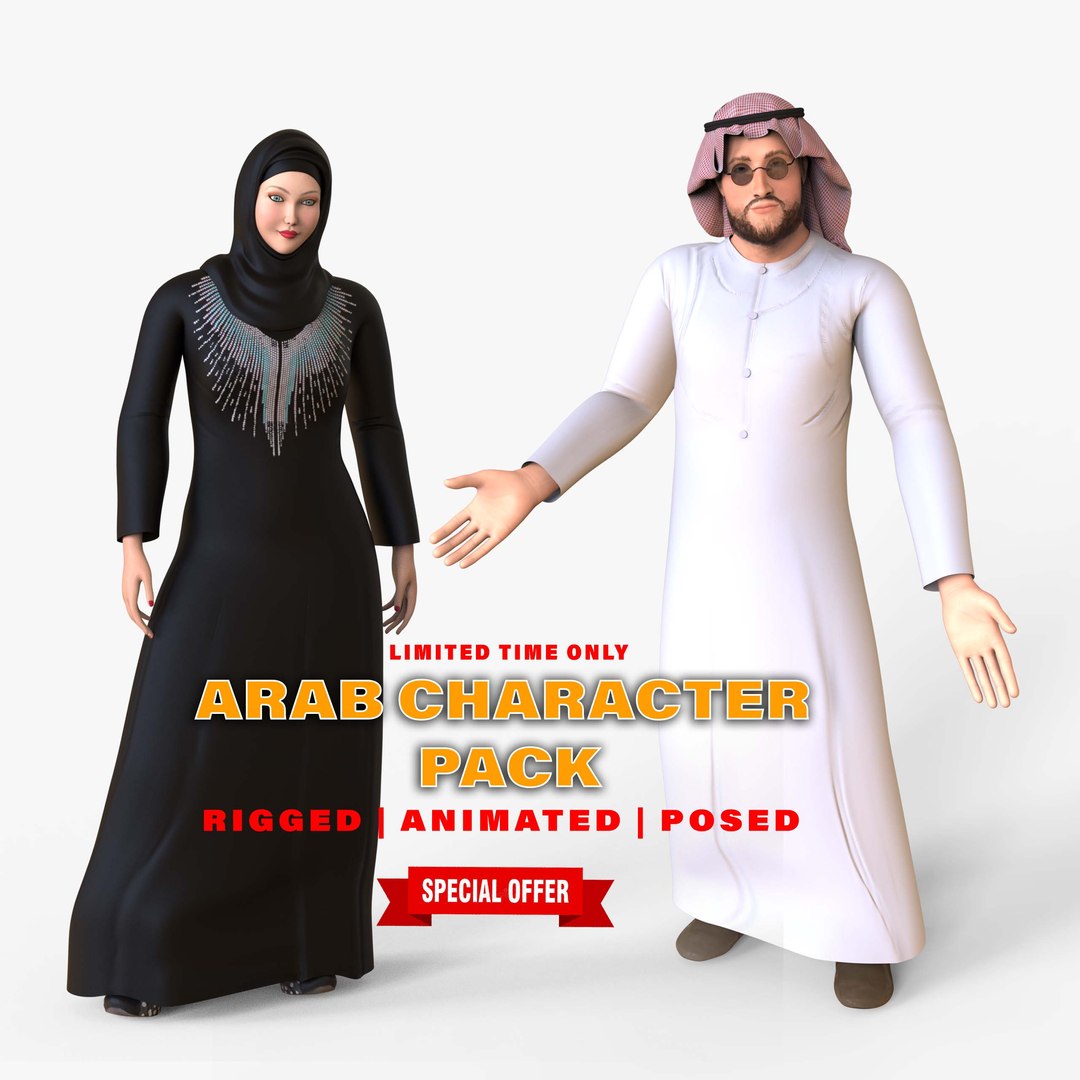 3D model Arab Character Pack - TurboSquid 1970310