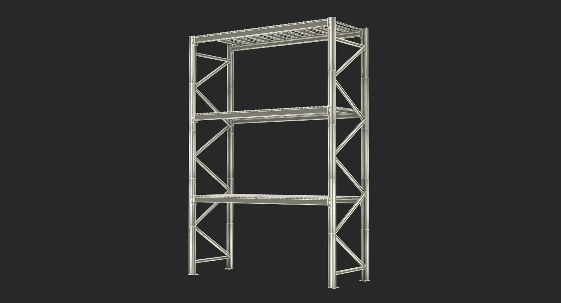 3D Pallet Rack Section Model - TurboSquid 1329657