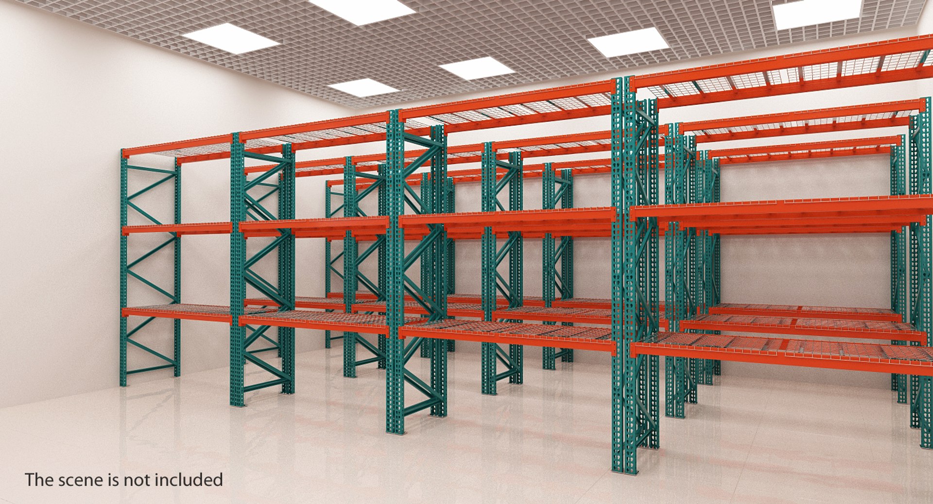 3D Pallet Rack Section Model - TurboSquid 1329657
