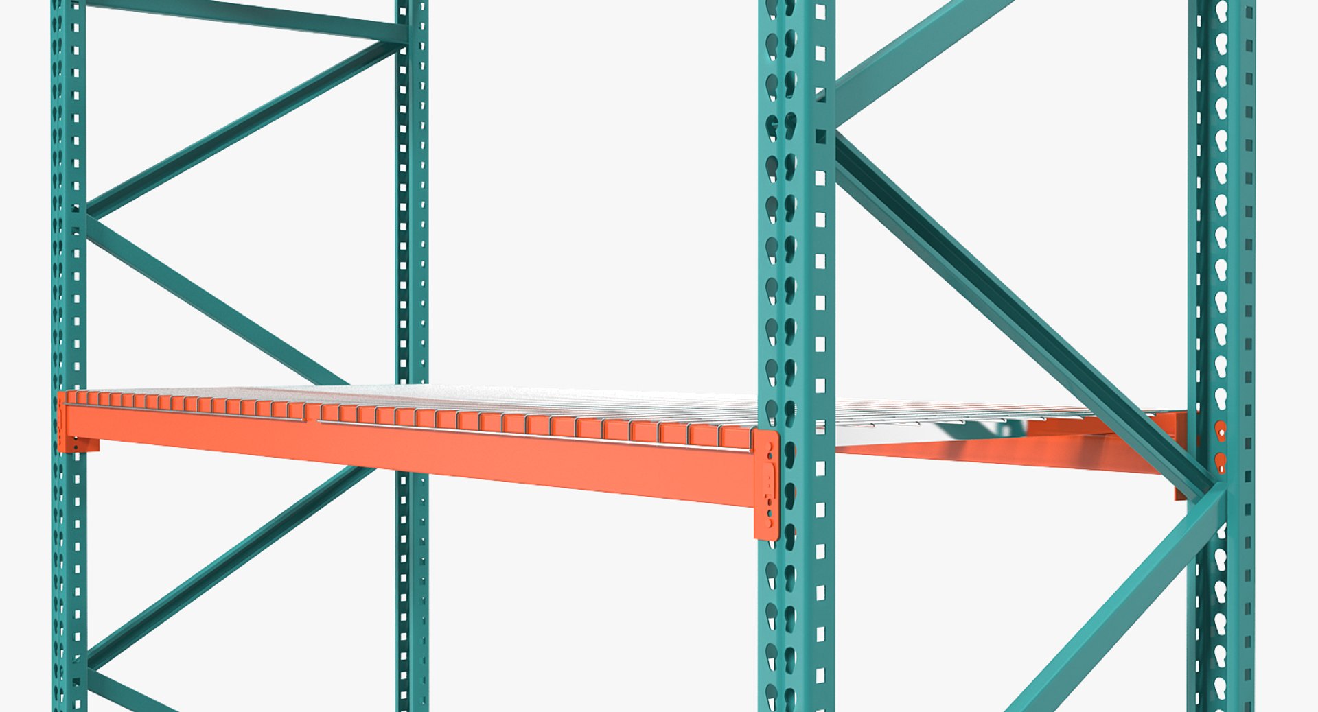 3D Pallet Rack Section Model - TurboSquid 1329657