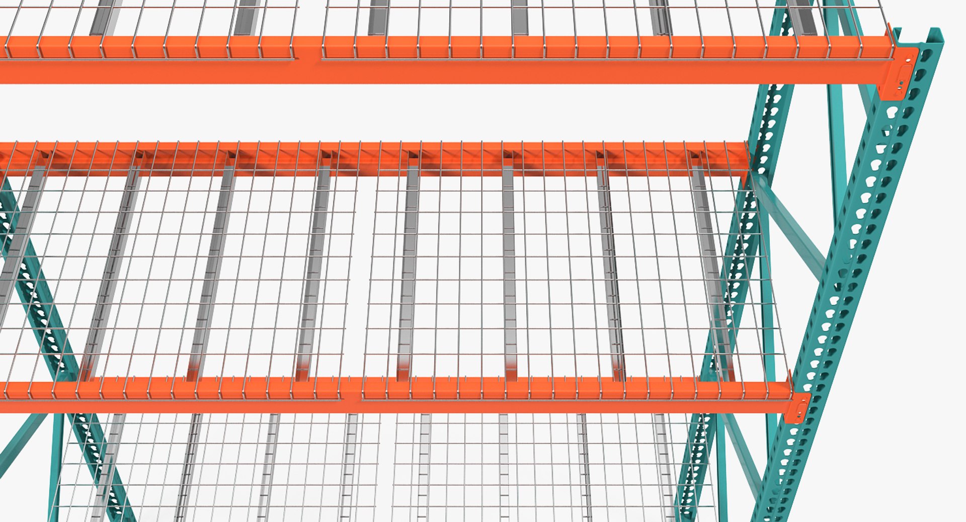 3D Pallet Rack Section Model - TurboSquid 1329657