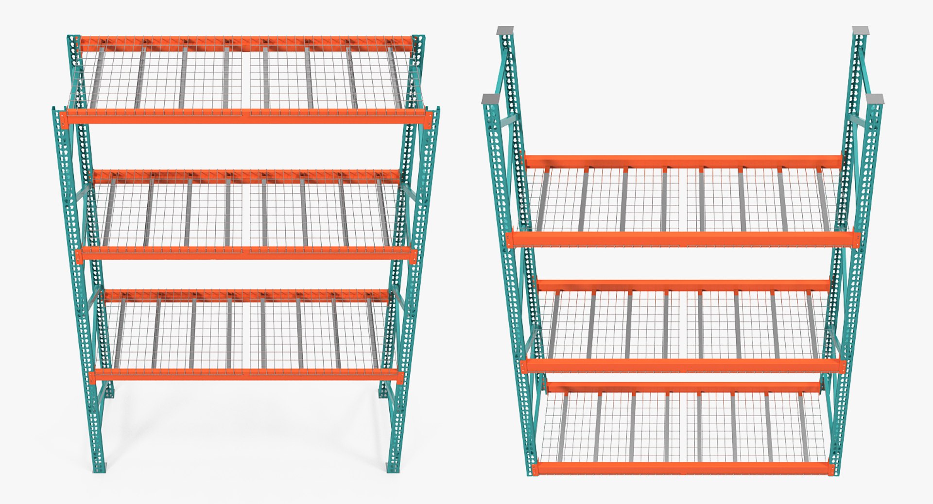 3D Pallet Rack Section Model - TurboSquid 1329657