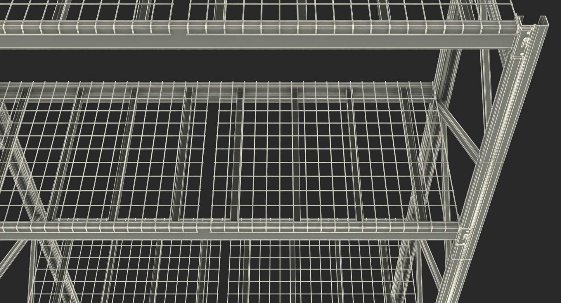 3D Pallet Rack Section Model - TurboSquid 1329657