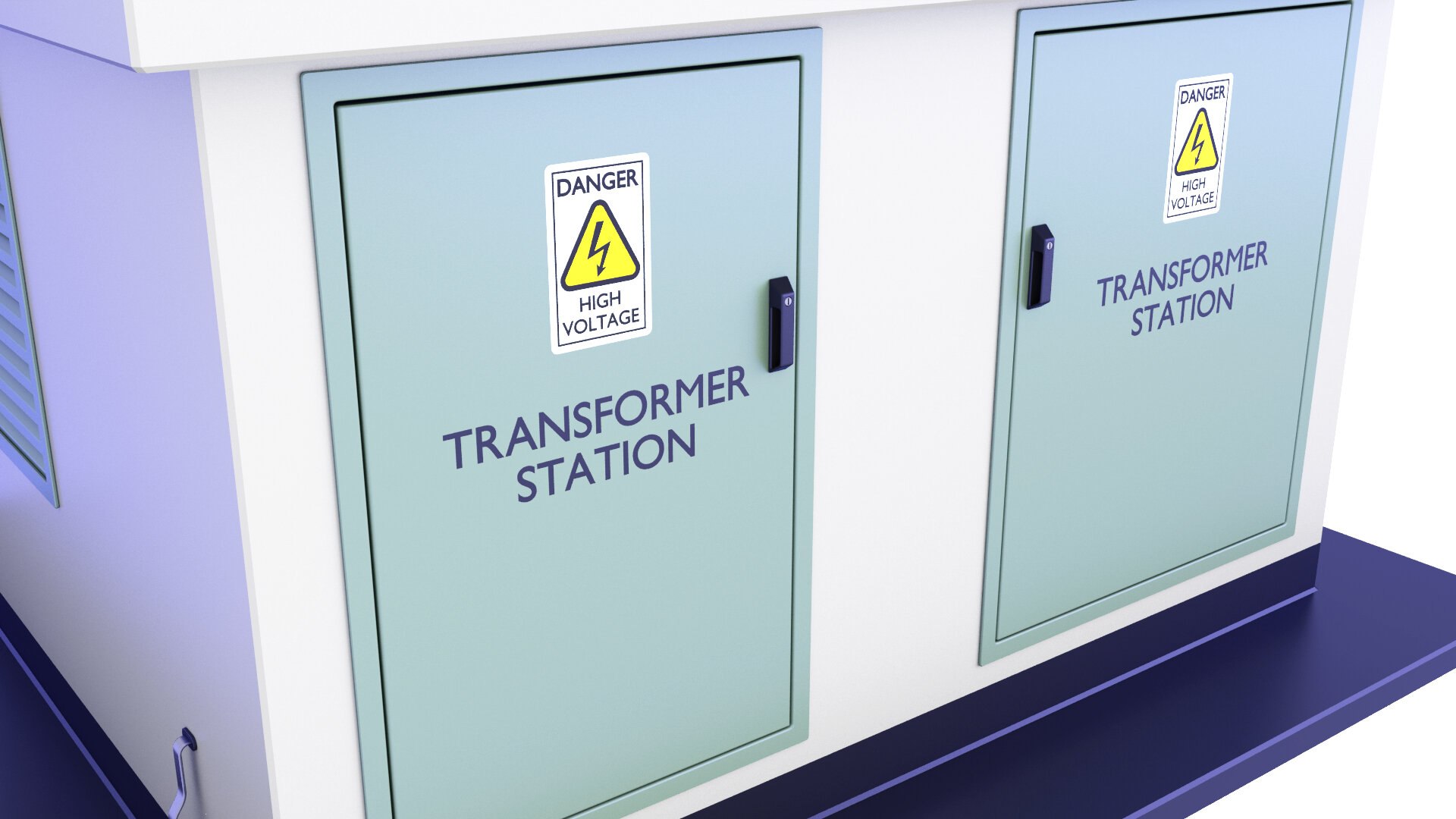 3D MV Compact Transformer Sub-station Box 24 - TurboSquid 2394596