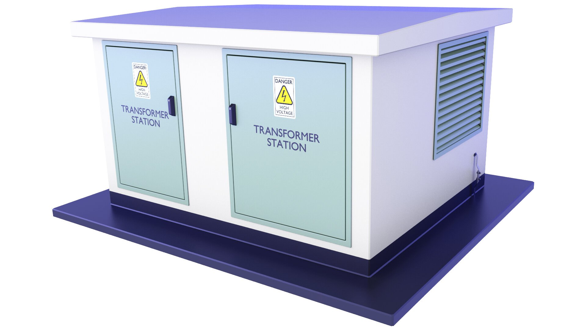 3D MV Compact Transformer Sub-station Box 24 - TurboSquid 2394596