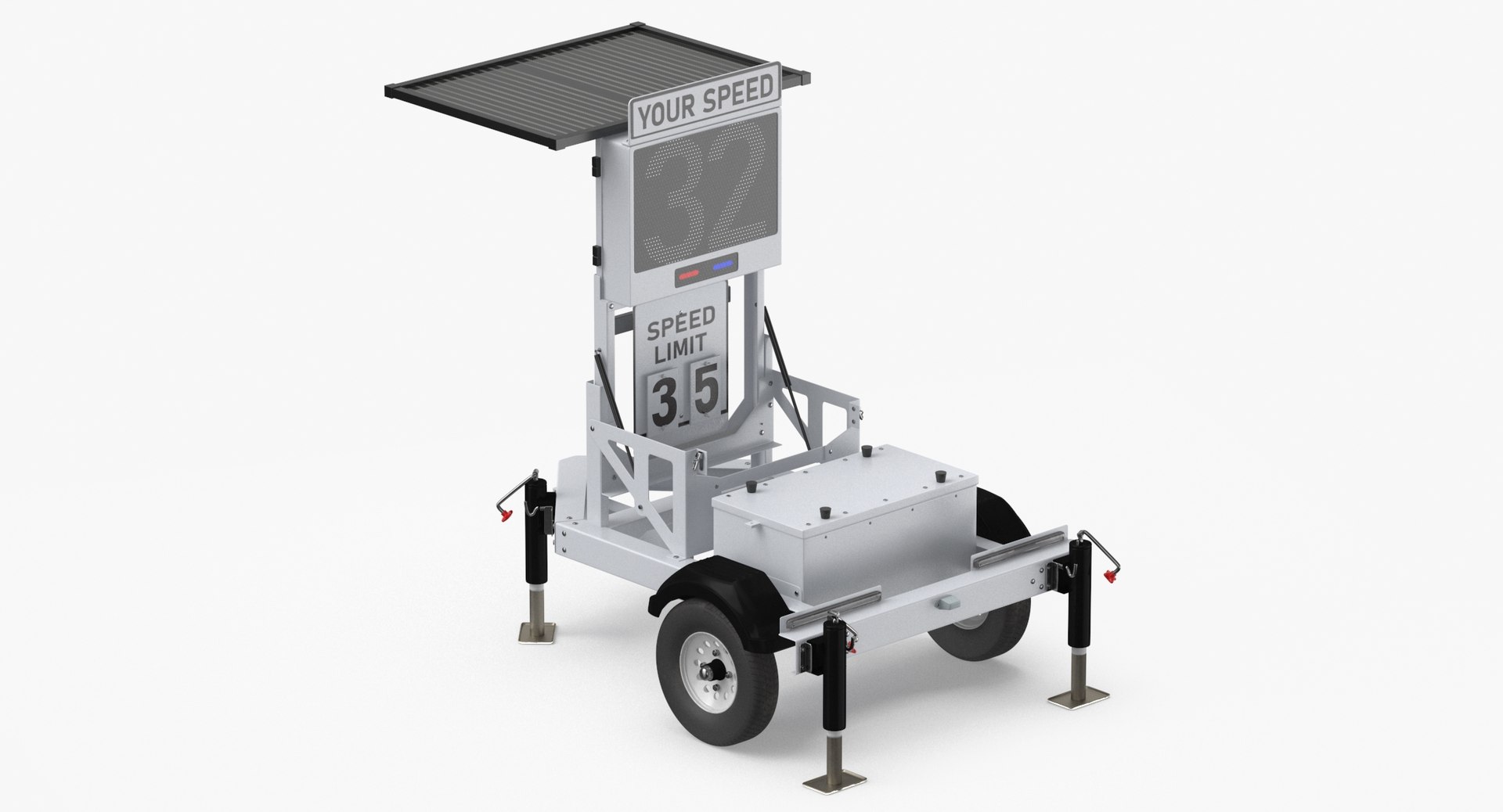 Mobile Police Speed Trailer 3D - TurboSquid 1864524