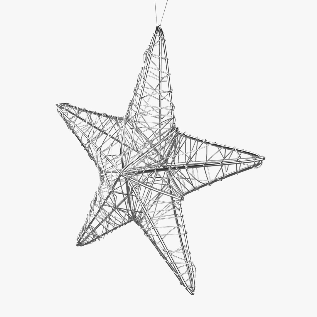 3d model christmas star decoration