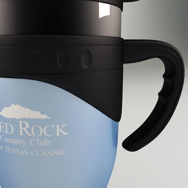 3d model thermo cup blue