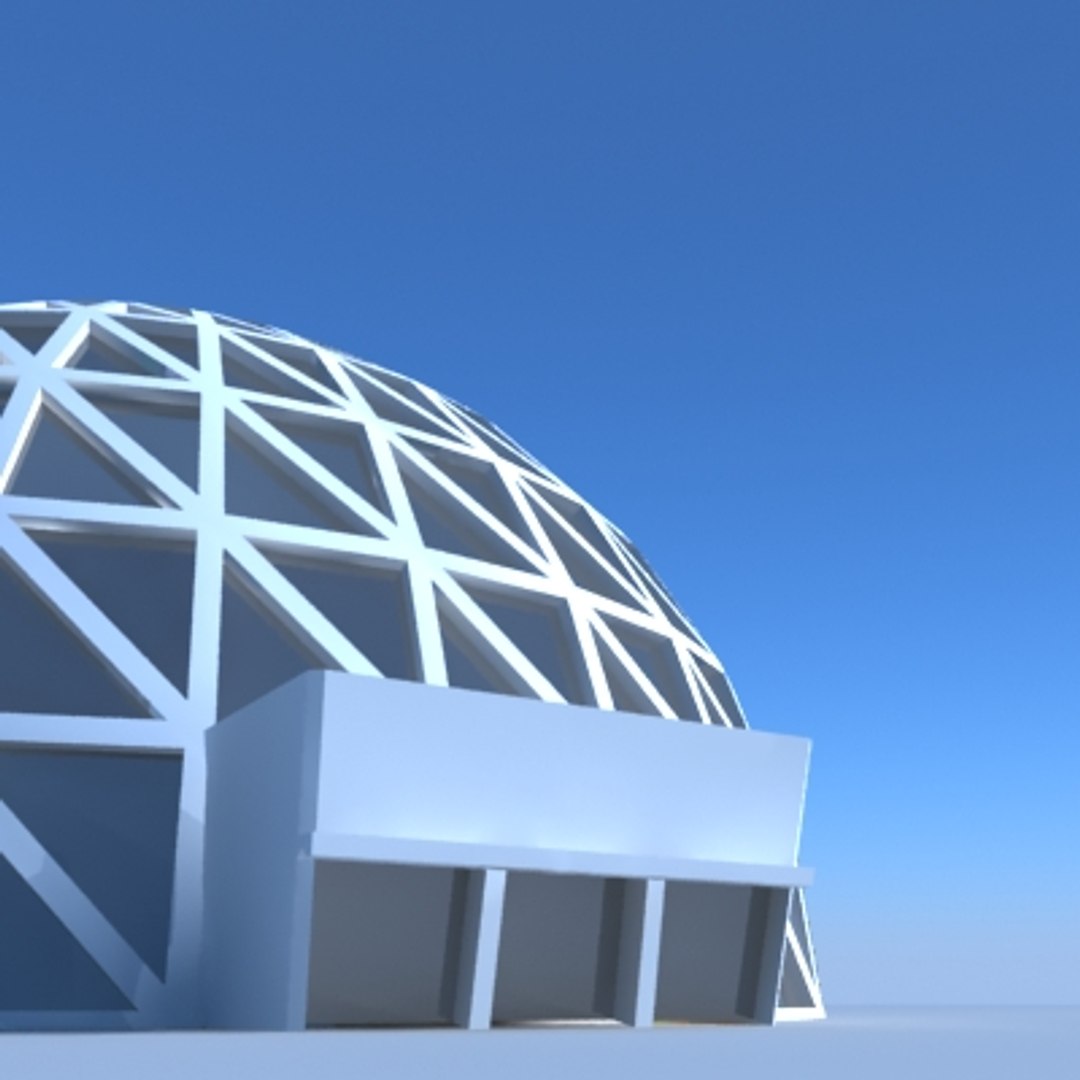 Building Geodesic Dome 3d Model