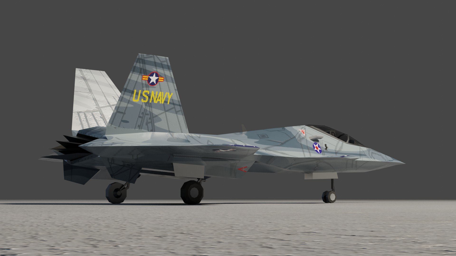 Skunk F-33 Lancer lowpoly concept jet fighter 3D model - TurboSquid 1815734