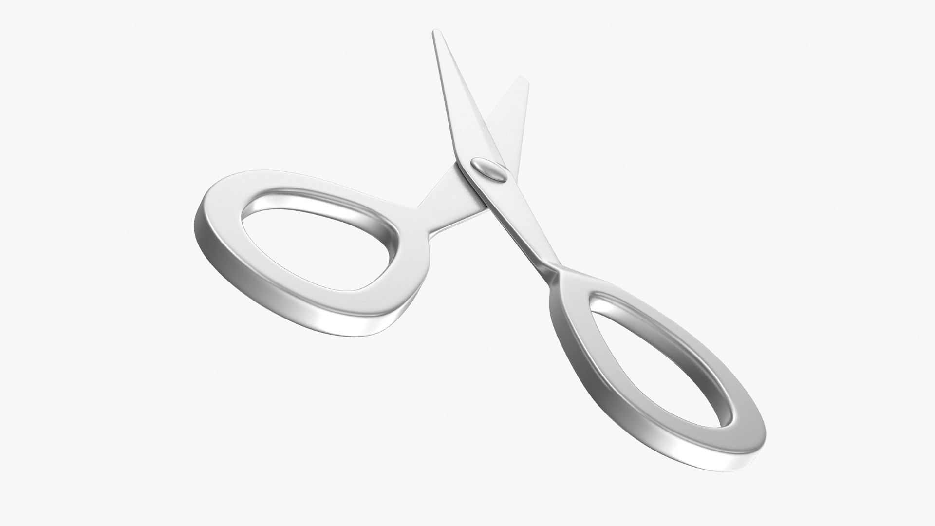 Chrome Scissors 3D model - TurboSquid 1731448
