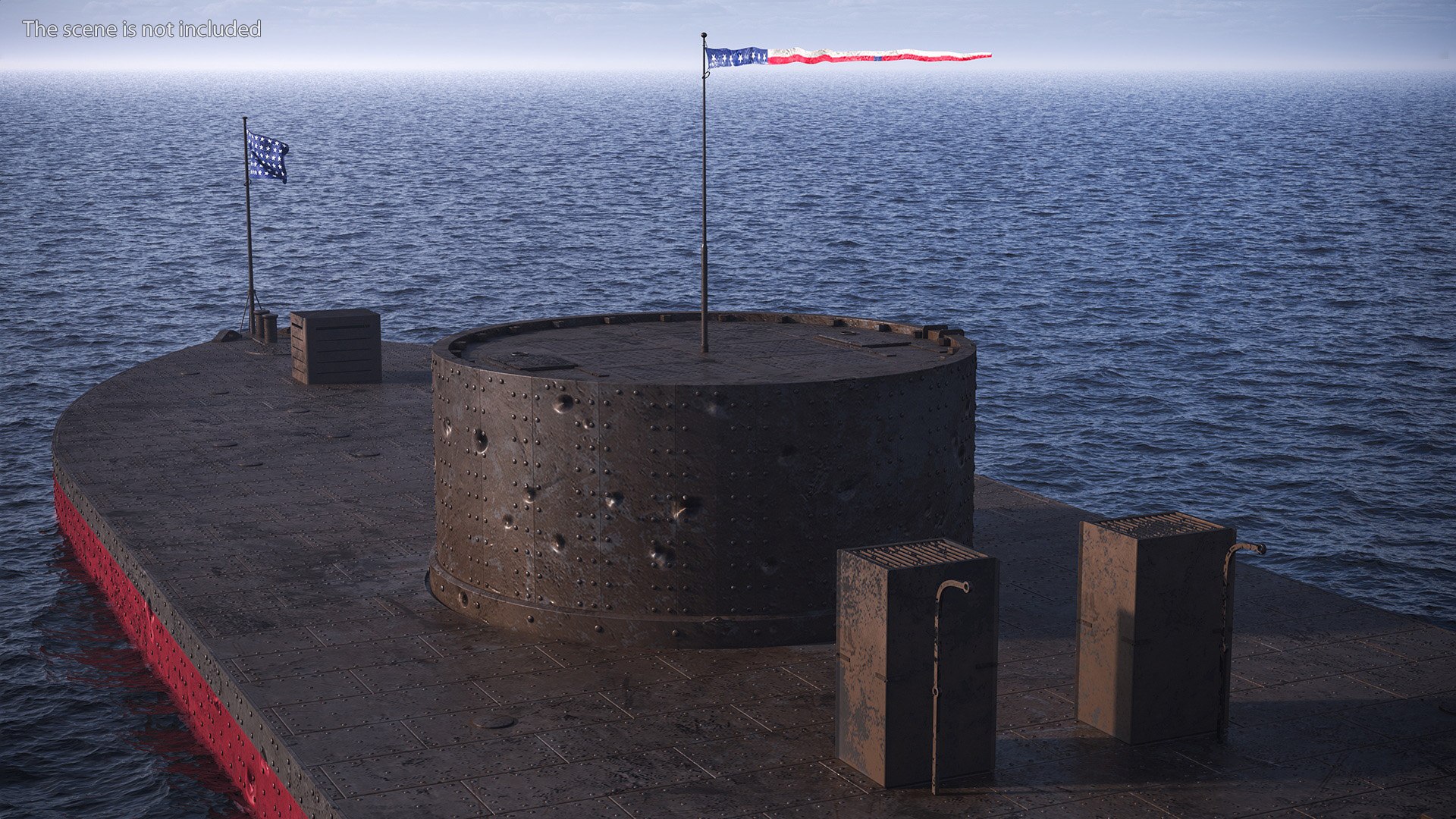 US Ironclad Warship Monitor Old 3D Model - TurboSquid 2215096