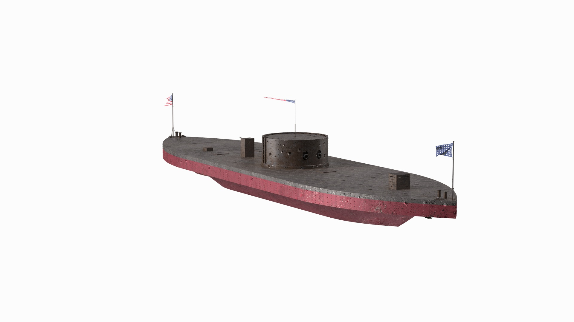 US Ironclad Warship Monitor Old 3D Model - TurboSquid 2215096