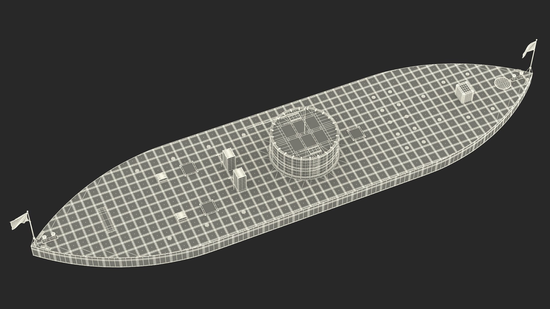 US Ironclad Warship Monitor Old 3D Model - TurboSquid 2215096