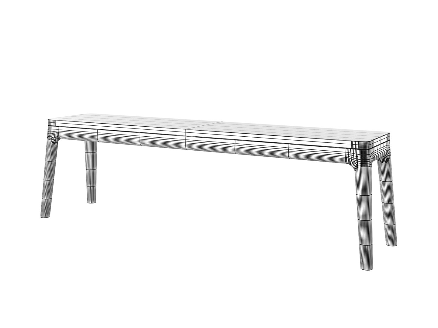 E8 Bench Wooden Seat 3D Model - TurboSquid 2155188