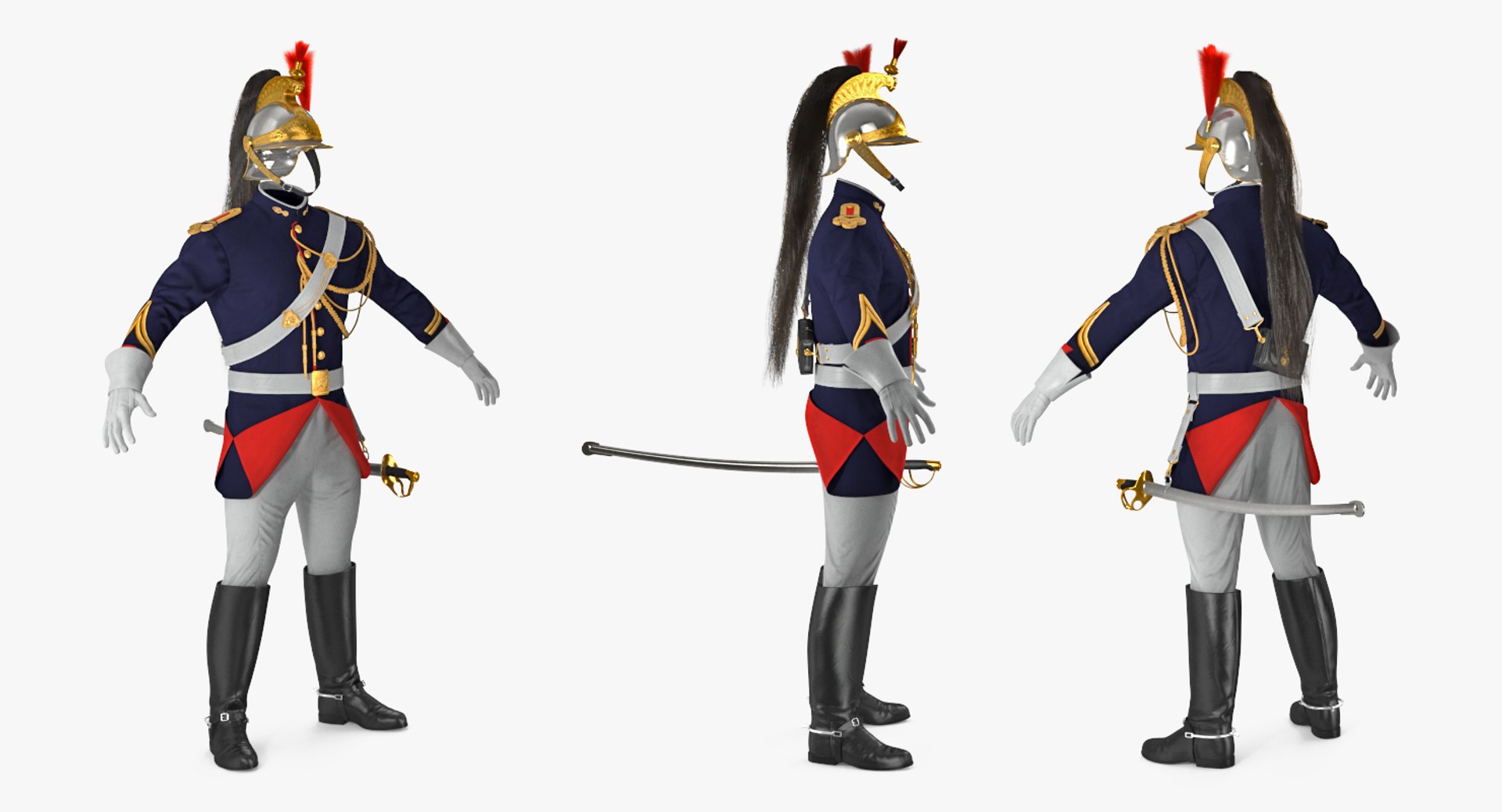 French Republican Guard Uniform Model - TurboSquid 1191756