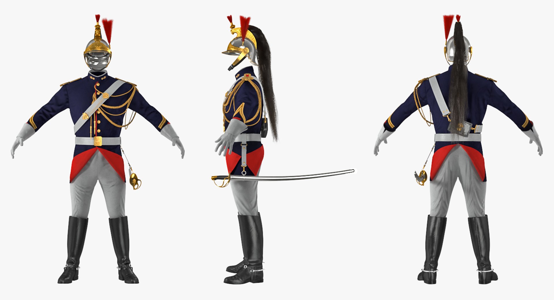 French Republican Guard Uniform Model - TurboSquid 1191756