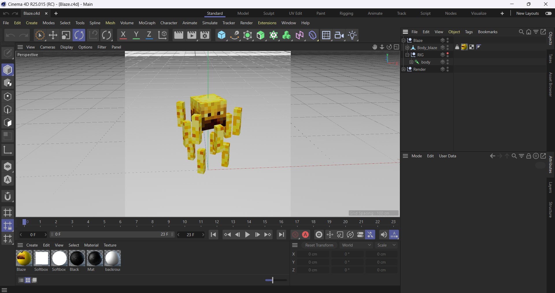 3D Blaze Minecraft Model - TurboSquid 2347225