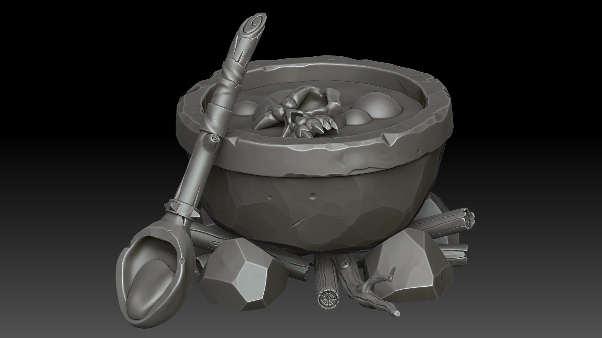 3D Stylized Cauldron Model - TurboSquid 2174137