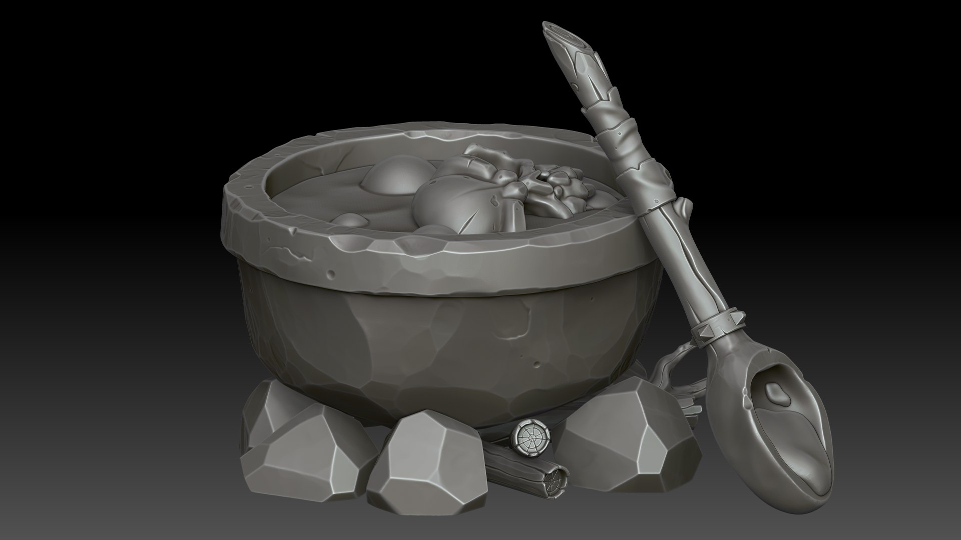 3D Stylized Cauldron Model - TurboSquid 2174137