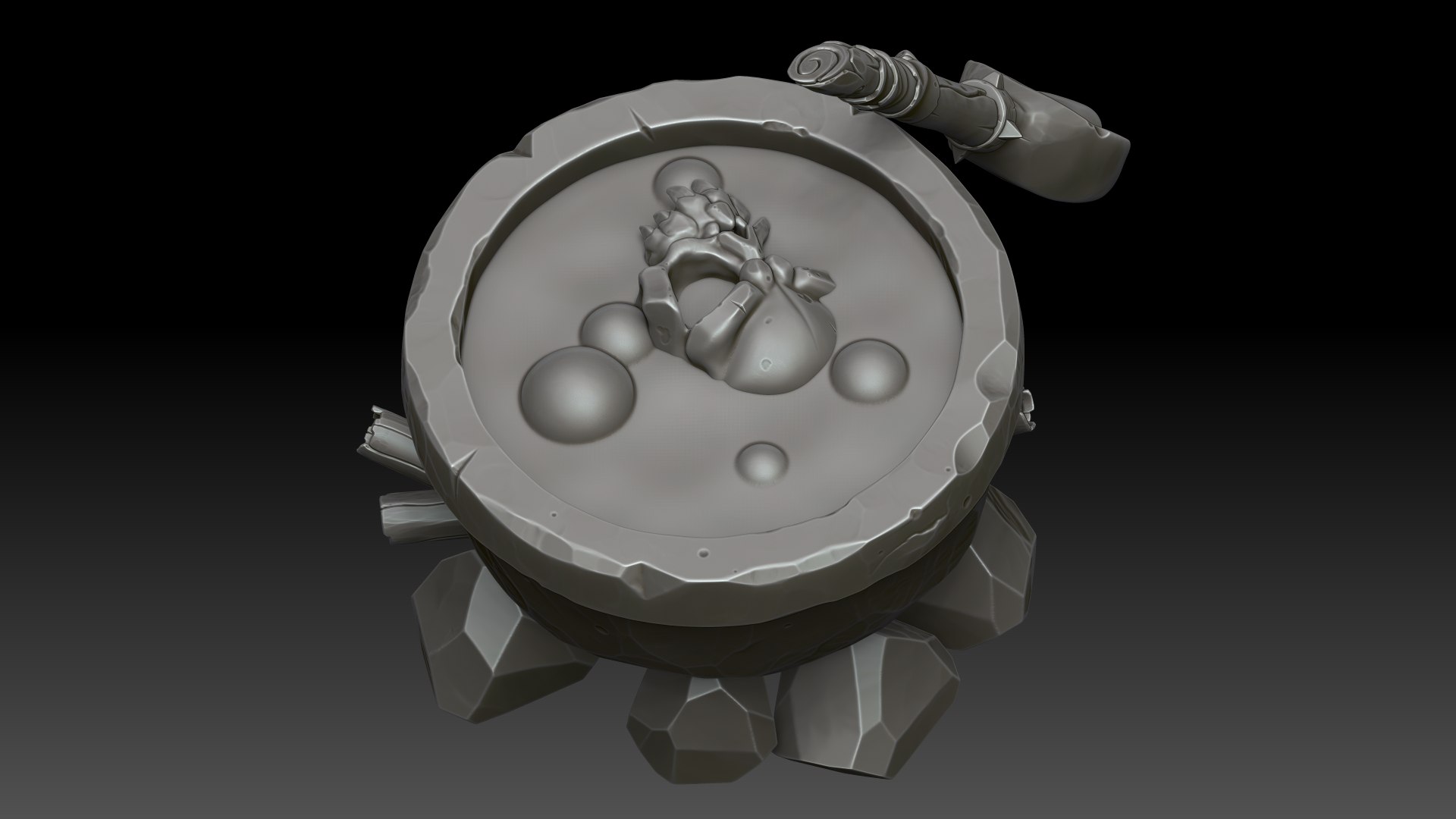 3D Stylized Cauldron Model - TurboSquid 2174137