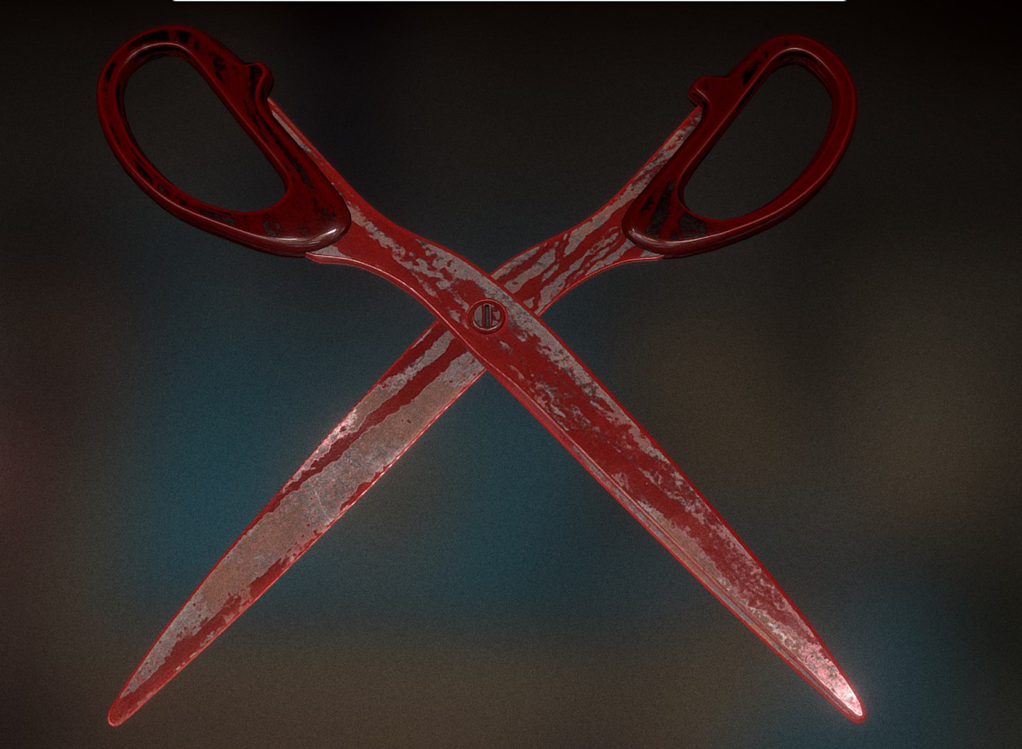 3d Scissor Rigged Blood Model