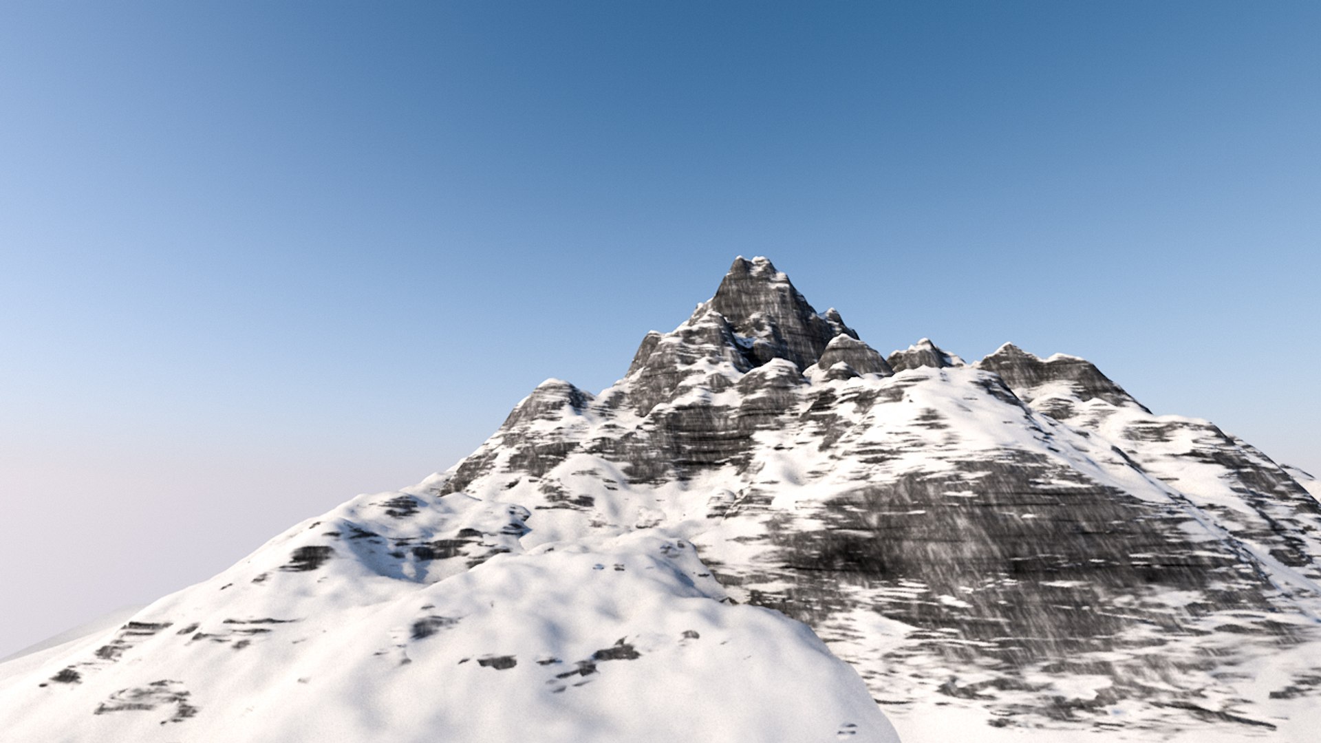 3D Mountain Snow Landscape - TurboSquid 1378448
