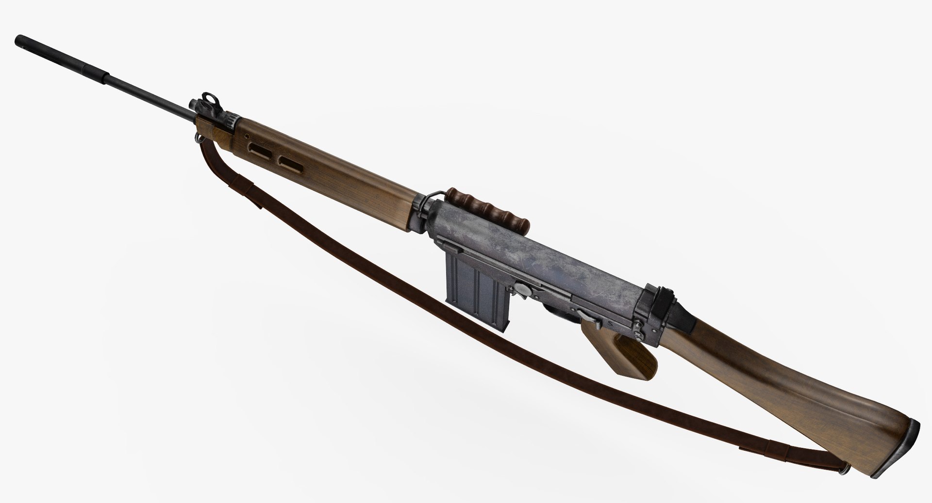 Self-loading Rifle L1a1 3d Model