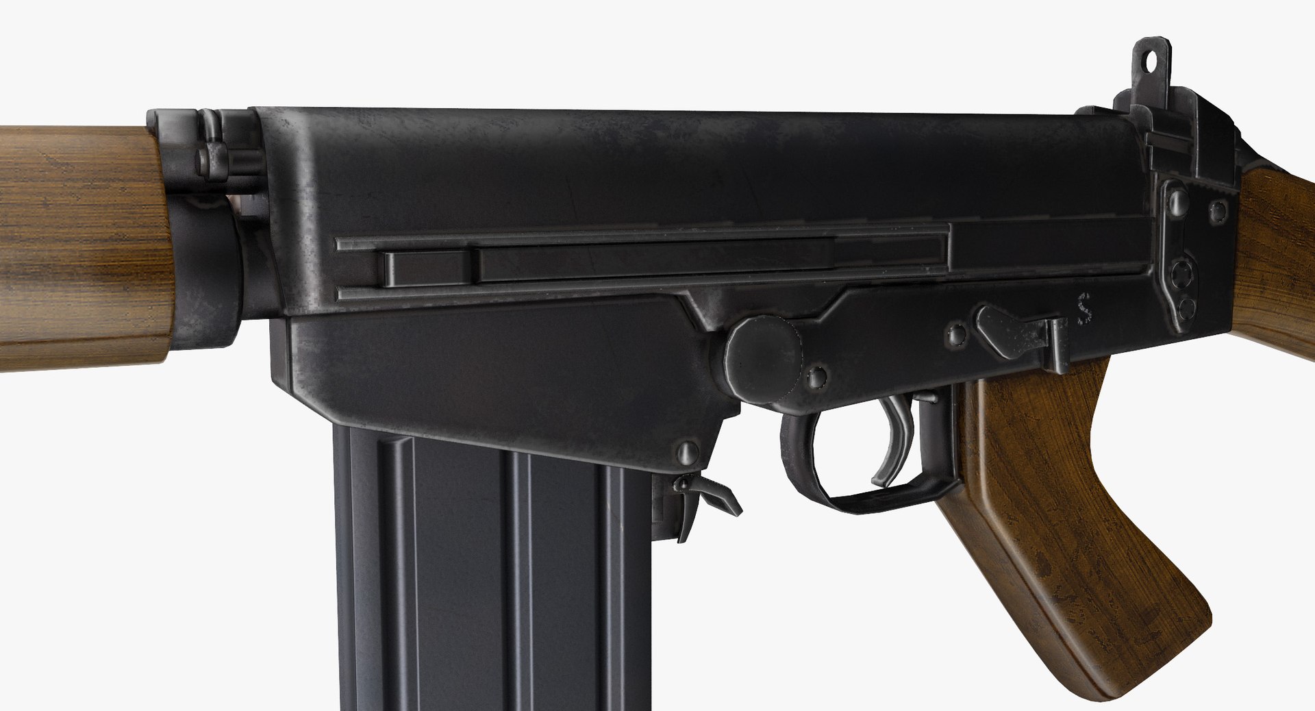 Self-loading Rifle L1a1 3d Model