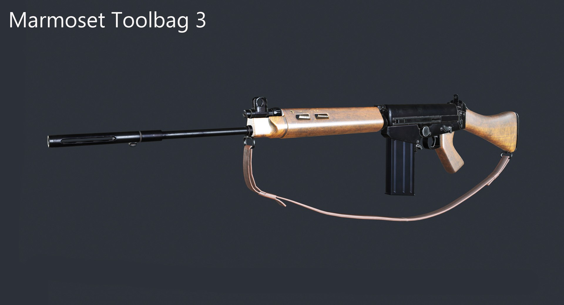 Self-loading Rifle L1a1 3d Model
