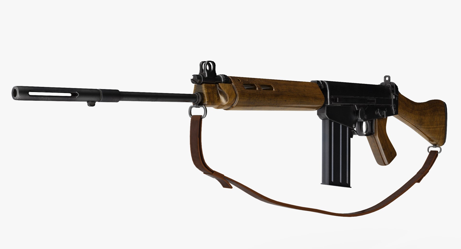 Self-loading Rifle L1a1 3d Model